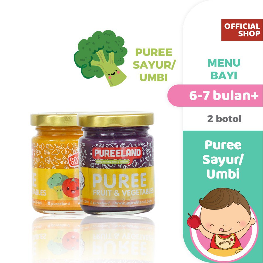 Jual Pureeland Baby Puree Sayur dan Umbi / MPASI Bayi Organik / Makanan ...