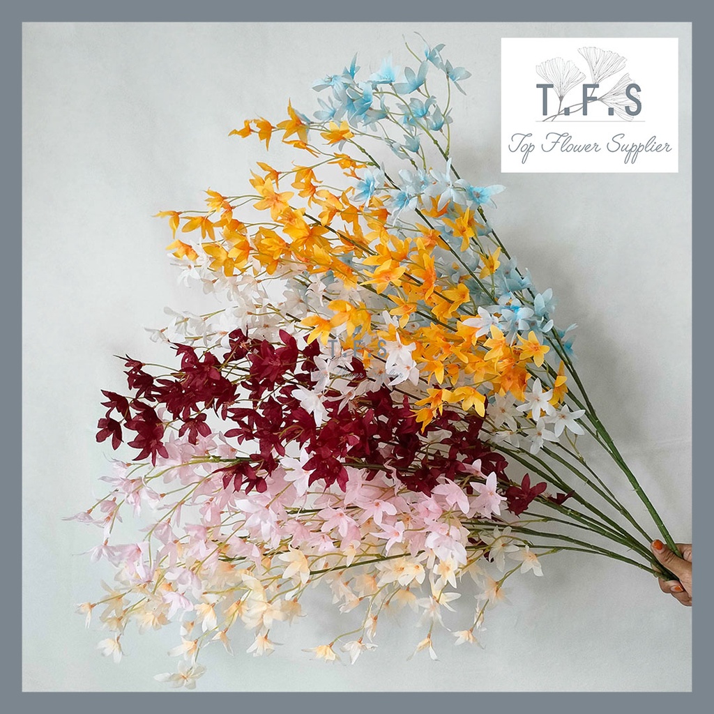 Jual Artificial Flower Jumbo Oncidium Bunga Palsu Plastik Cabang Hias ...
