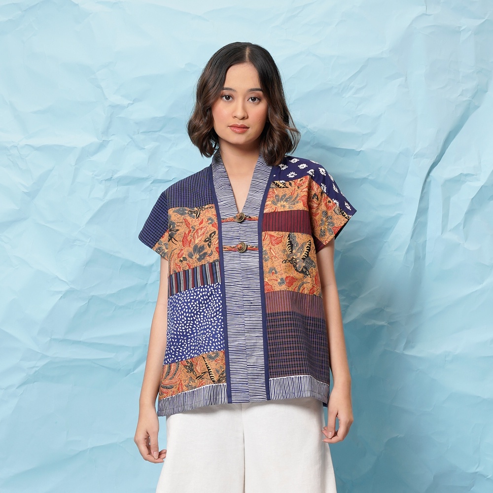 Jual NONA RARA - Dhini 3N PART0007, Baju Batik Kasual Modern | Shopee ...