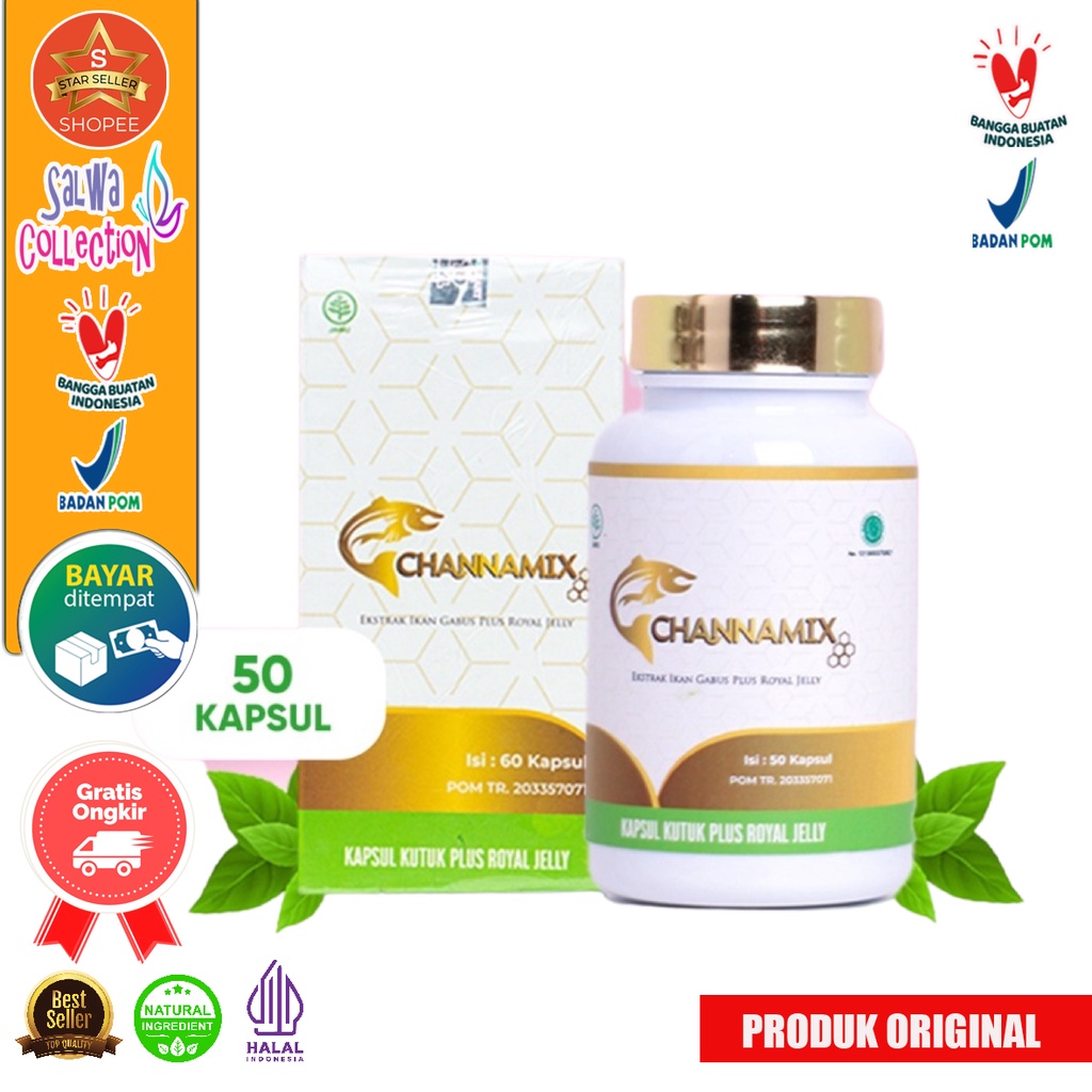 Jual Kapsul Sari Kutuk CHANNAMIX MEDIKA CARE Ektrak Ikan Gabus Plus Gamat Mempercepat ...