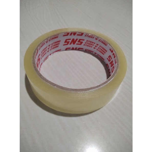 Jual lakban isolasi solatif bening 1 inci 90 yard | Shopee Indonesia