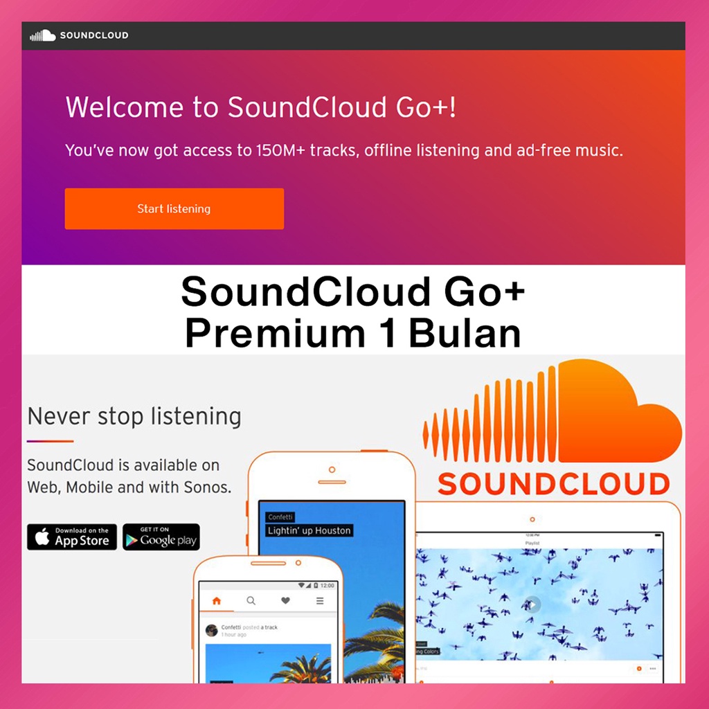 Jual SoundCloud Go+ Premium 1 Bulan | Shopee Indonesia