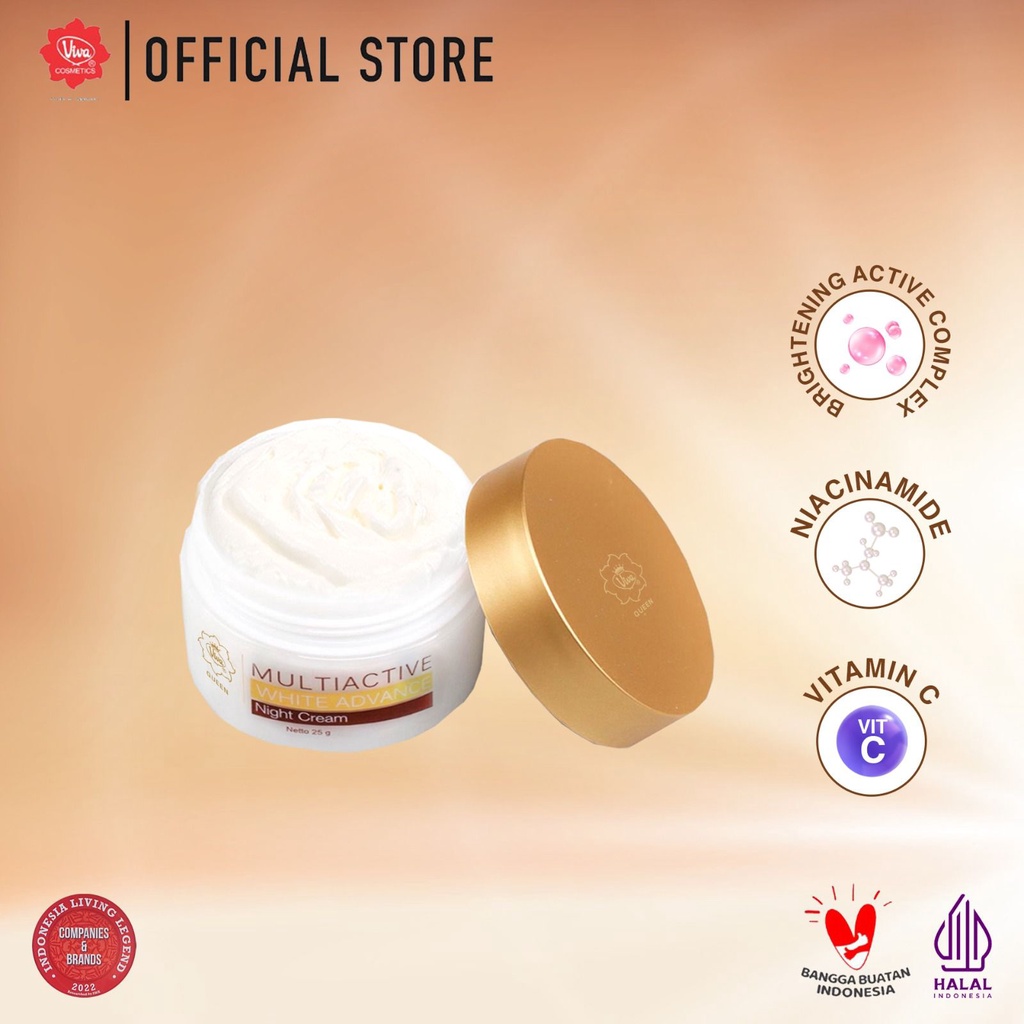 Jual Viva Queen VIT C ACTIVE White Advance Night Cream with Niacinamide ...