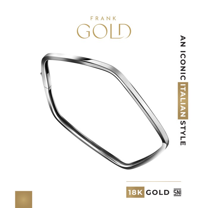 Jual Frank Gold Geometric Solid bangle 3 | Shopee Indonesia