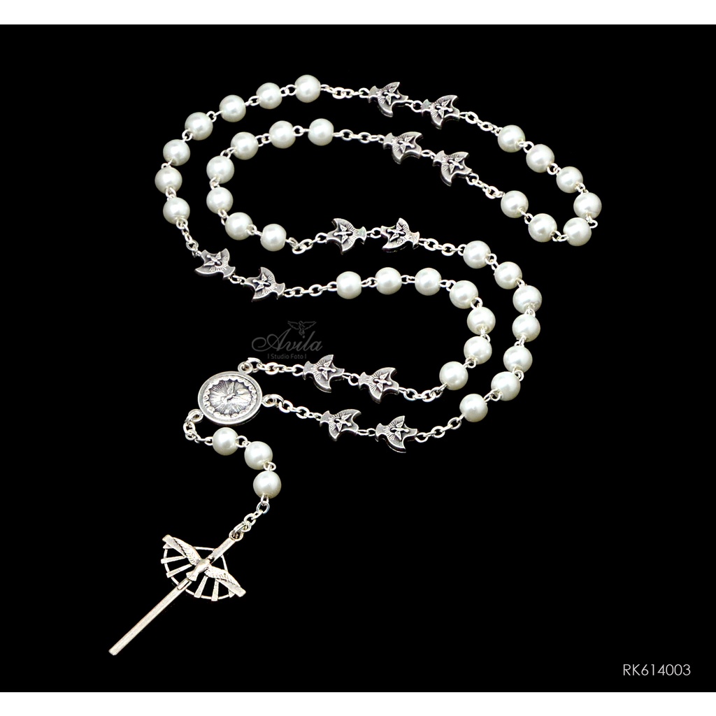 Jual Kaplet Roh Kudus Mutiara Artificial Doa Katolik | Shopee Indonesia