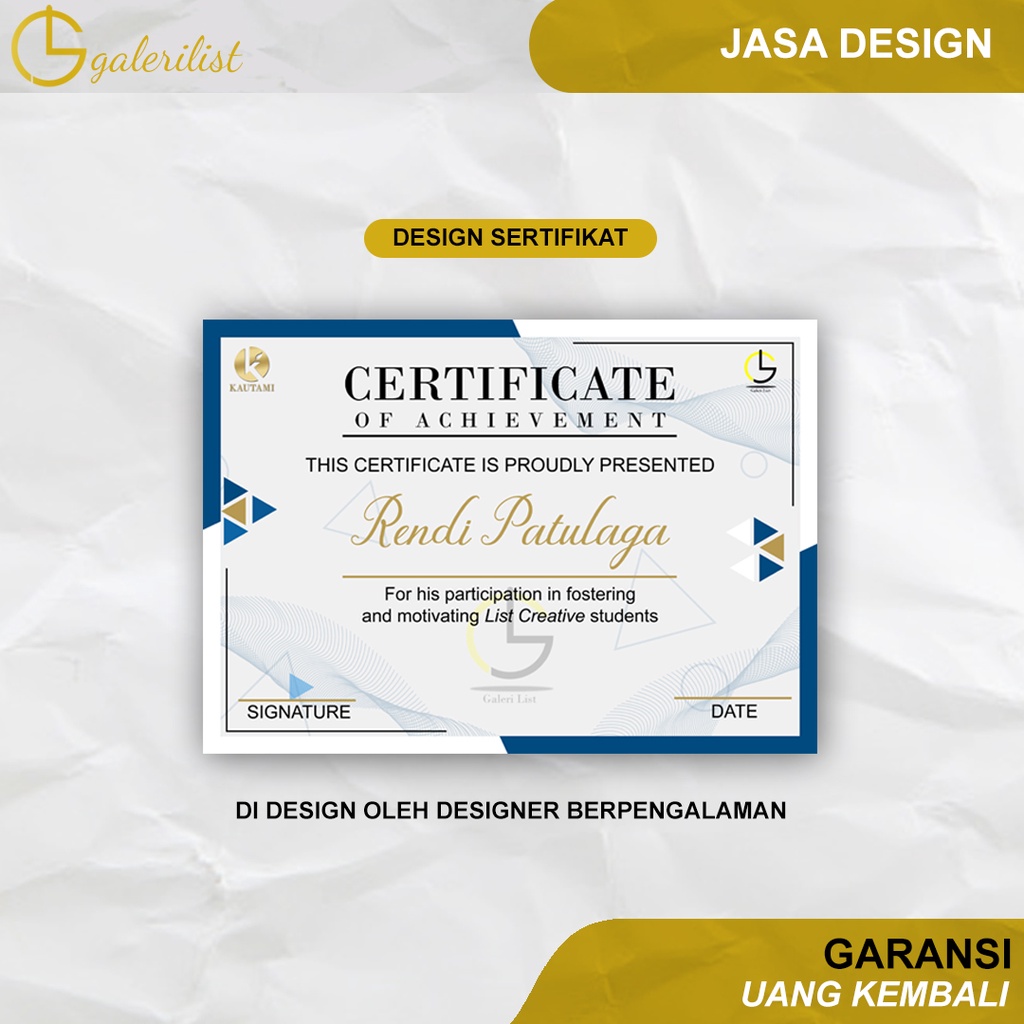 Jual Design Sertifikat, Jasa Design Sertifikat, Design Sertifikat ...