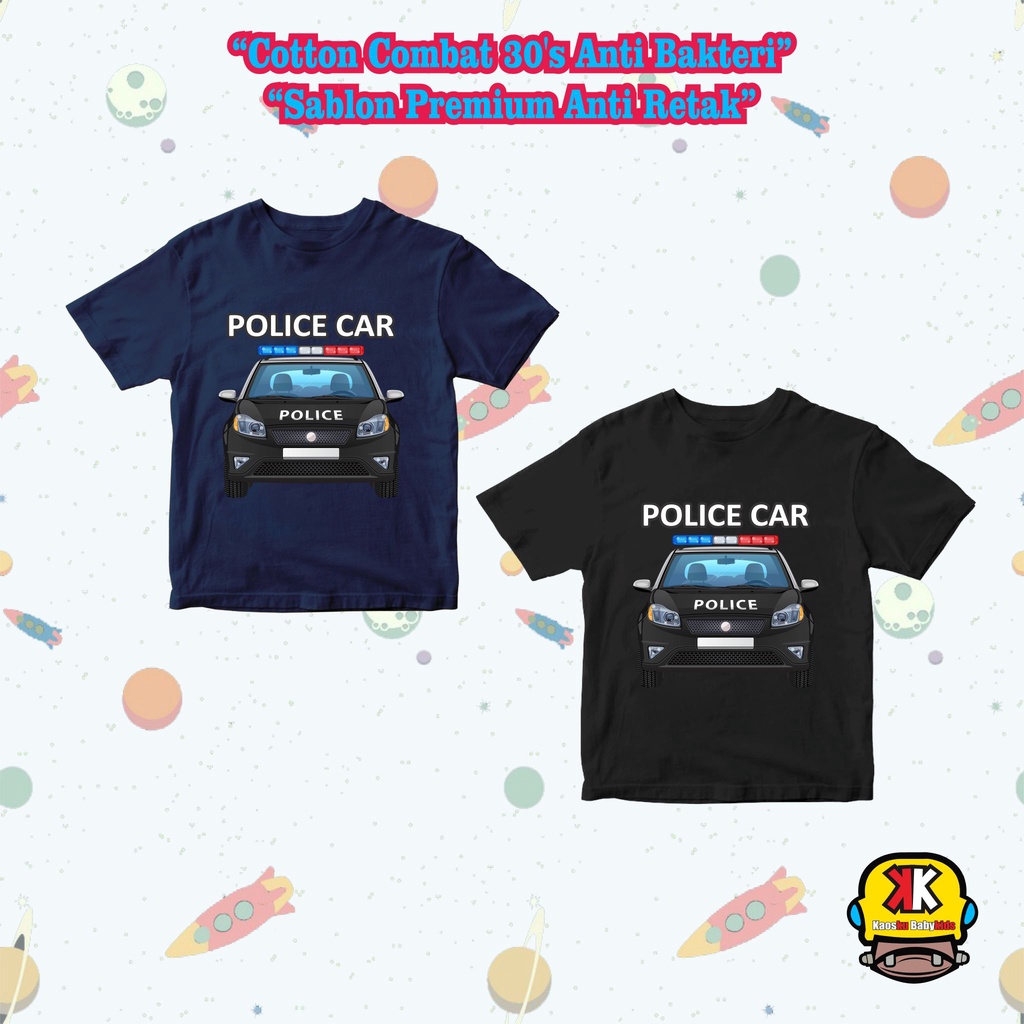 Jual Kaos Anak Mobil Polisi Baju Usia 2 Sampai 14 Tahun Kekinian ...