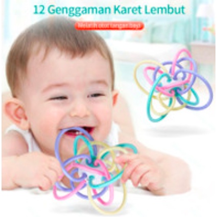 Jual Baby Rattle / Gigitan Bola bayi manhattan / Teether bayi mainan ...