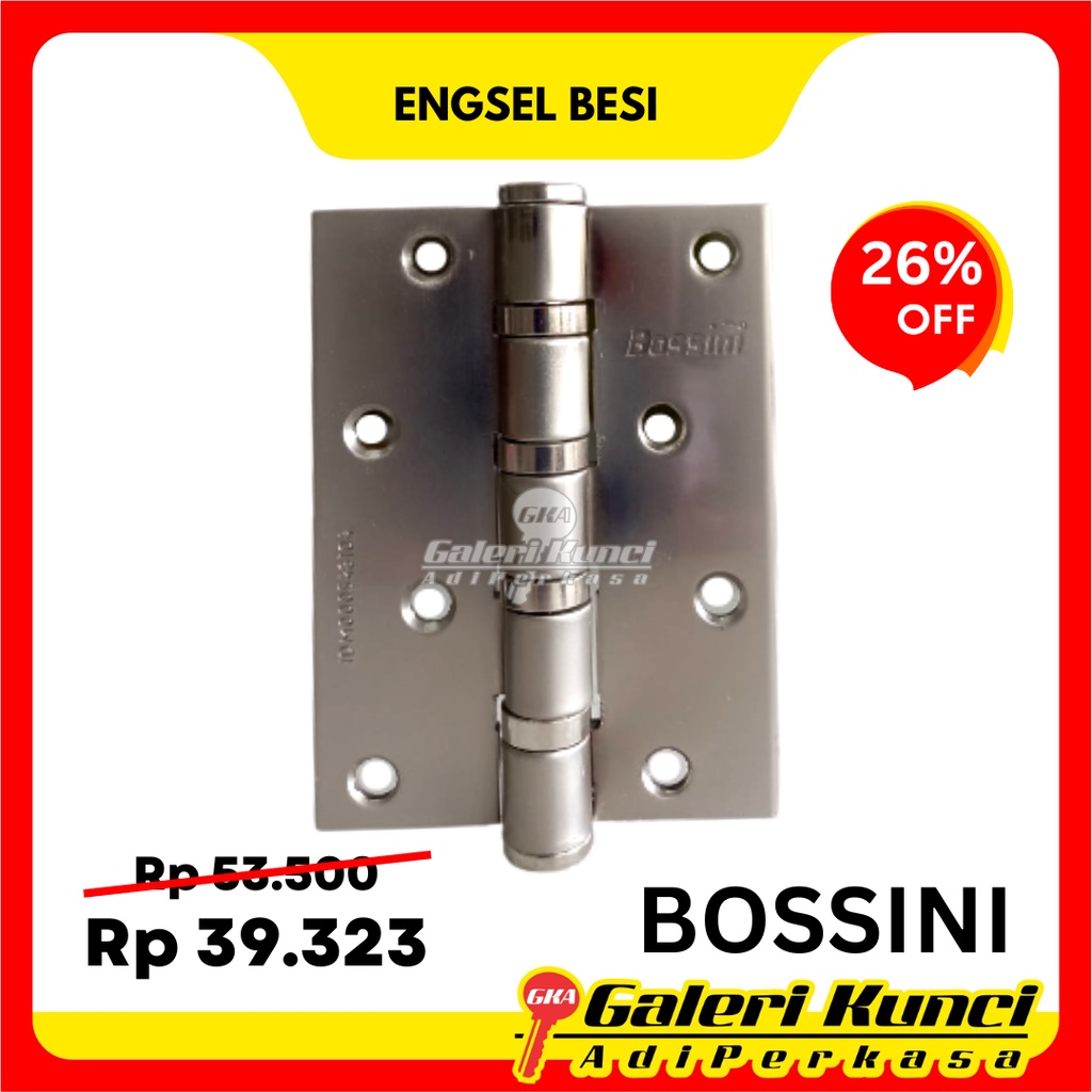 Jual Engsel besi BOSSINI BSN 4X3X3MM 4BB SN Engsel Pintu Engsel Kupu ...