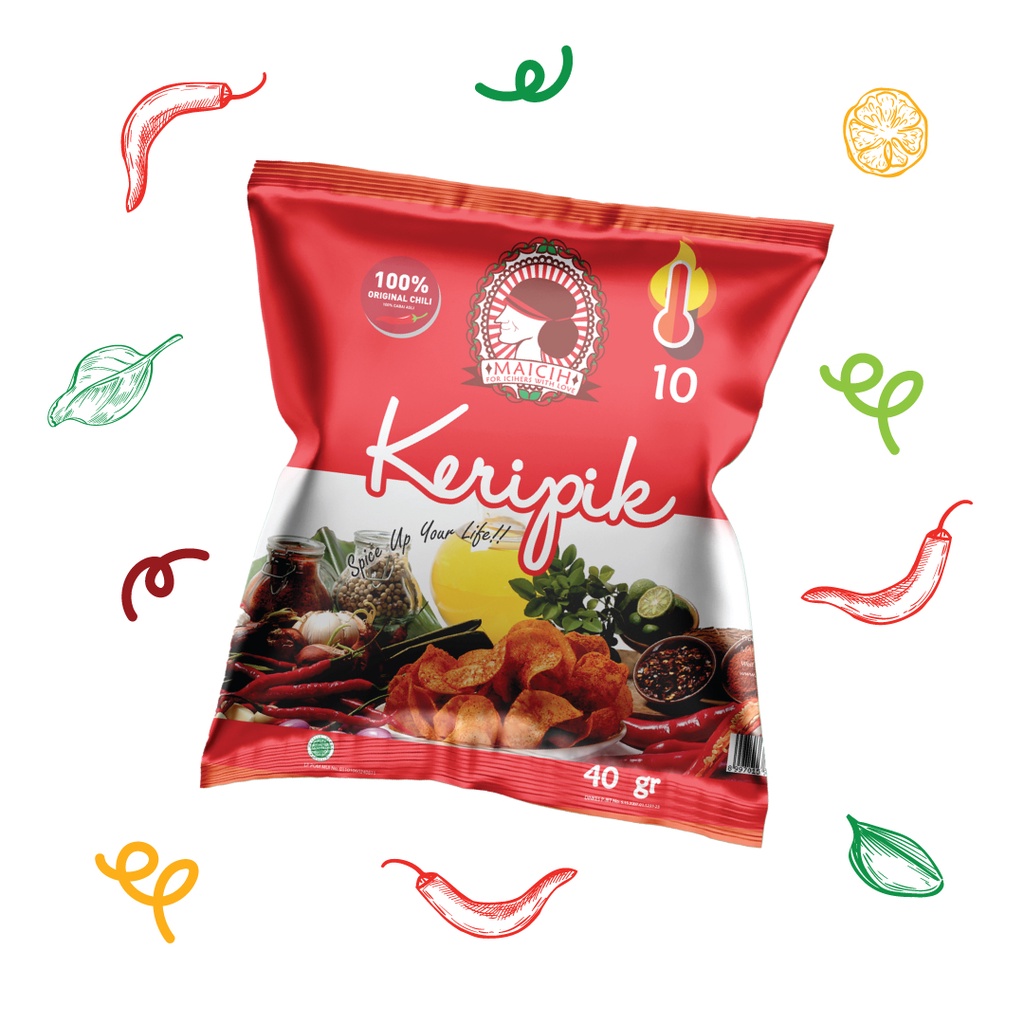 Jual MAICIH KERIPIK SINGKONG LEVEL 10 40GRAM (Small Size) | Shopee ...