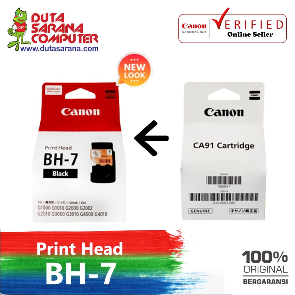 Jual PrintHead Cartridge Canon Black BH-7 BH 7 BH7 Printer G1000 G1010 ...