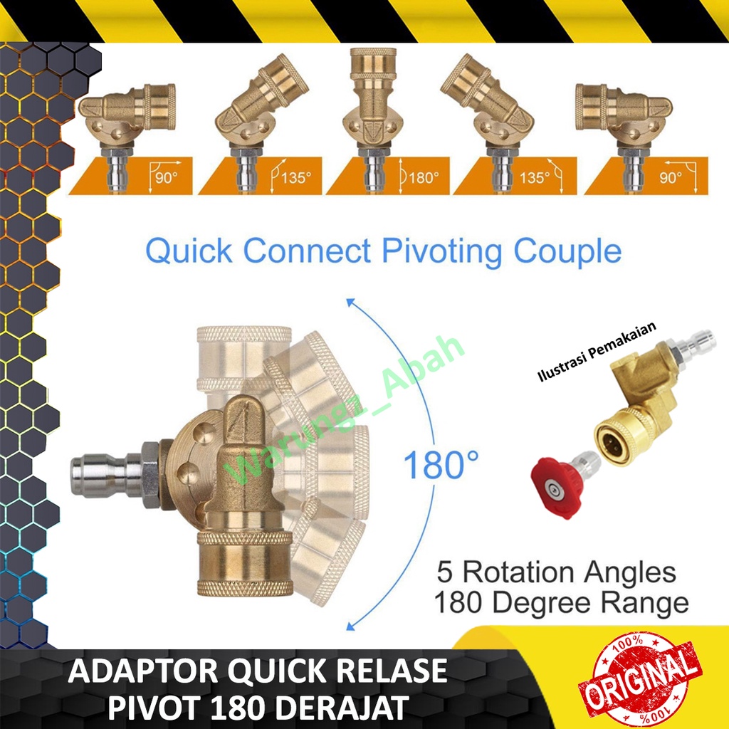 Jual KEPALA ADJUSTABLE PIVOT ADAPTOR ADAPTER KONEKTOR SAMBUNGAN NOZZLE ...