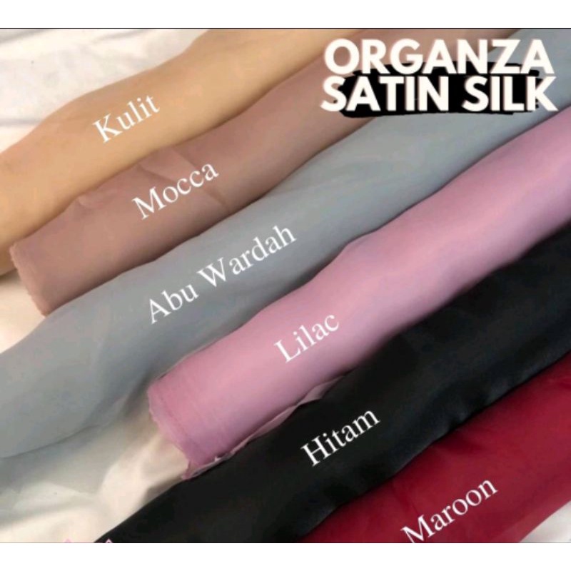 Jual Kain satin ORGANZA premium super silk polos per 1/2 setengah meter ...