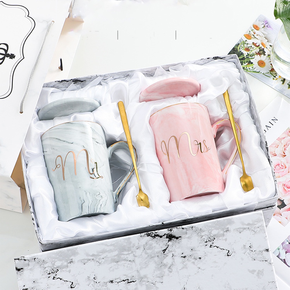 Jual (HAMPERS) AVELINE Marble glass couple / Canada Marble Mug Gift Box ...