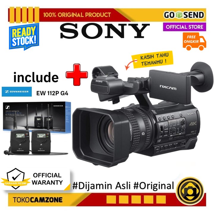 Jual Sony HXR-NX200 NXCAM 4K Professional Camcorder + SENNHEISER EW 112P G4 Microphone | Shopee ...