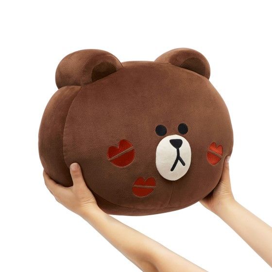 Jual BANTAL PELUK // Bantal Boneka Sandaran Headrest Brown Bahan Halus ...