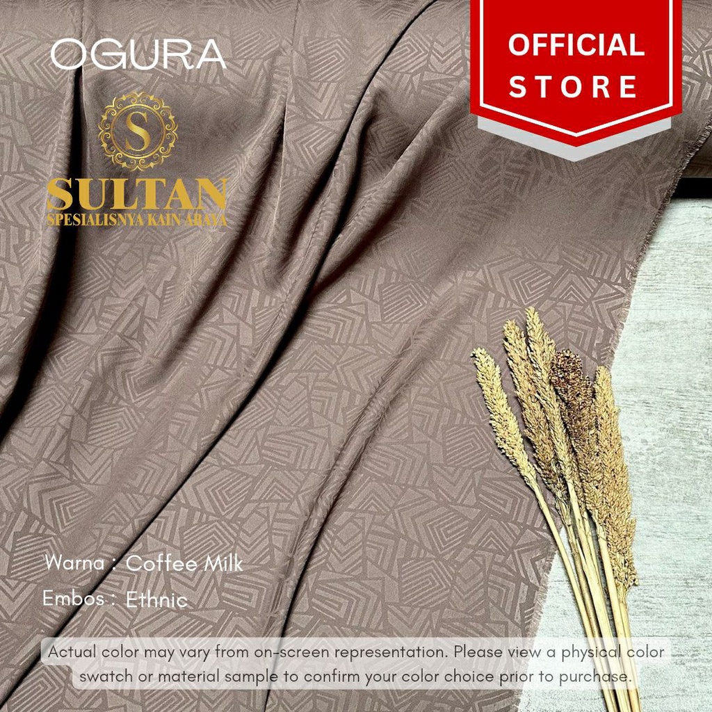 Jual 50CM EMBOS ETHNIC OGURA COFFEE MILK KAIN ABAYA SULTAN | Shopee ...