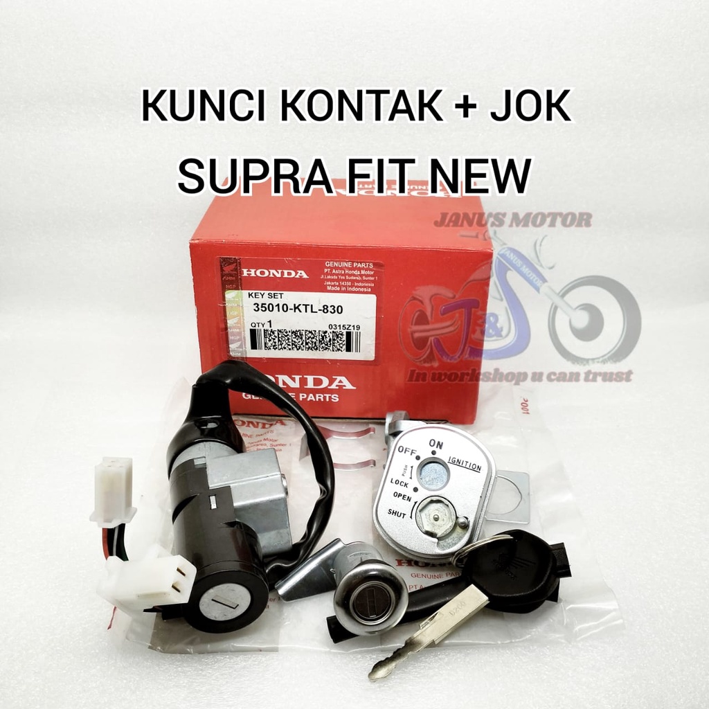 Jual KUNCI KONTAK SET SUPRA FIT NEW PLUS KUNCI JOK KUALITAS ORI ASLI ...
