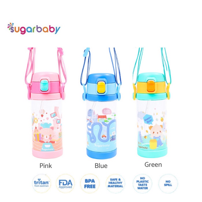Jual Sugar Baby Tritan Sippy Cup 2in1 Nature Series Kids Bottle with Strap - Botol Minum Anak ...