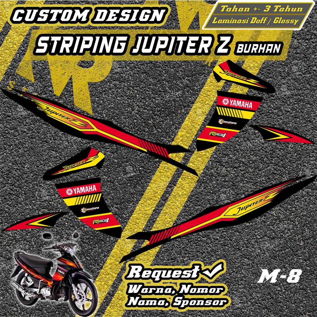 Jual Stiker Striping Jupiter Z Custom Desain | Sticker Jupiter Z Burhan ...