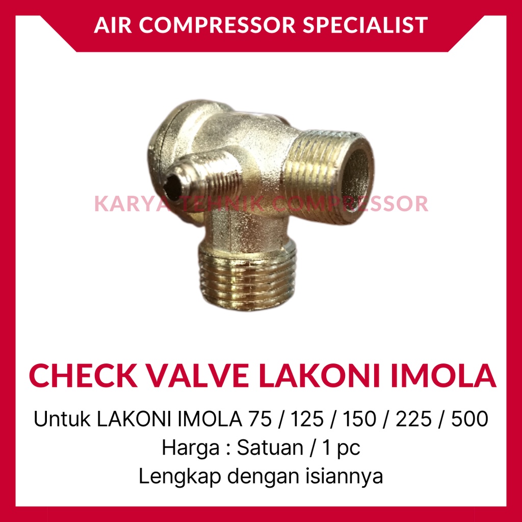Jual Check Valve Kompresor Udara Portable LAKONI IMOLA 75 125 150 225 ...
