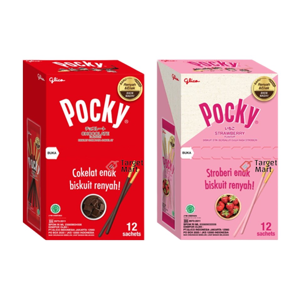 Jual Box Pocky Sachet Biskuit Stik Renyah Tanpa Remah Berbagai Varian ...