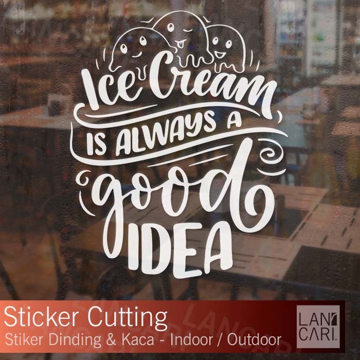 Jual Stiker Cutting Ice Cream Decor Sticker Dinding Kaca Wall Window ...