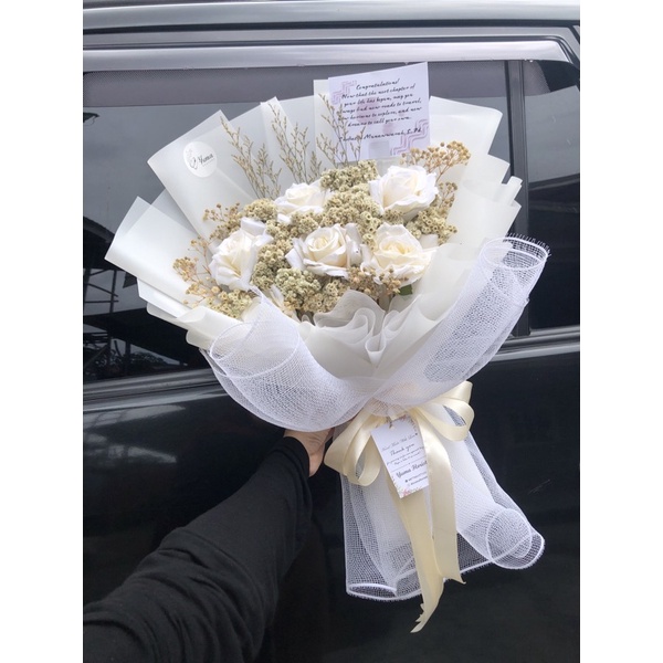 Jual bucket bunga edelweis/buket edelweis/bunga edelweis murah | Shopee ...