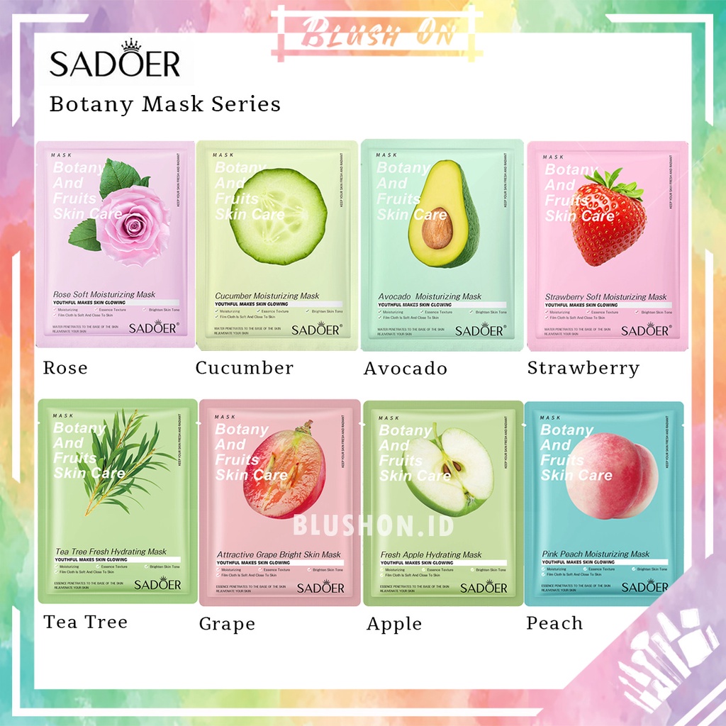Jual SADOER Sheet Mask Masker Sadoer Botany Series Perawatan Wajah ...