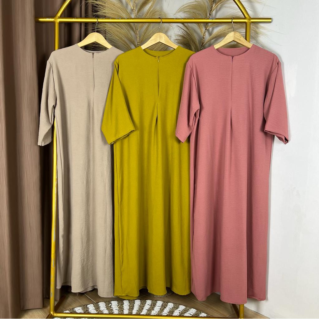Jual DASTER LONG DRESS TANGAN 3/4 CRINKLE AIRFLOW BUSUI | Shopee Indonesia