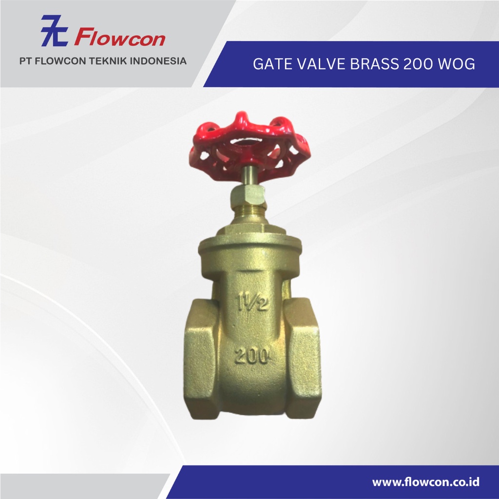 Jual GATE VALVE 200 WOG BRASS SIZE 1-1/2" FLOWCON | Shopee Indonesia