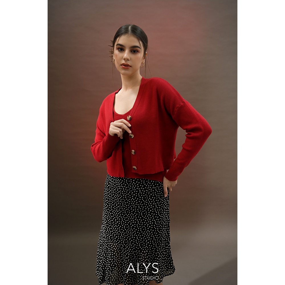 Jual Alys Studio Hye Jin Knit Set Red (Atasan Wanita) | Shopee Indonesia