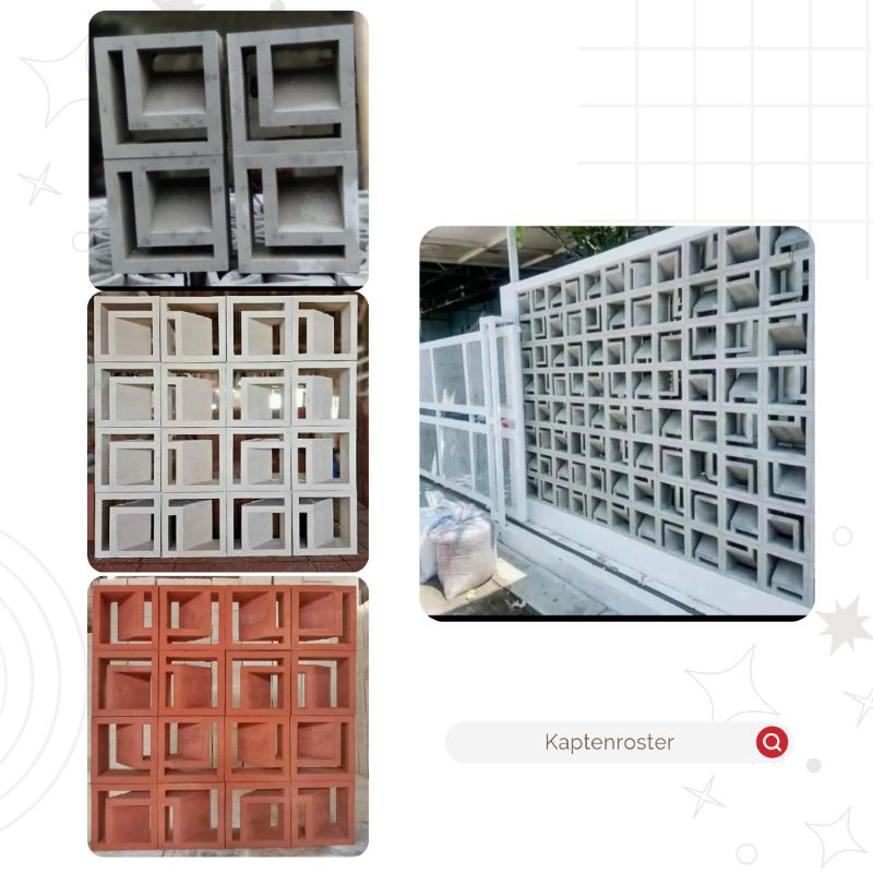Jual Roster beton minimalis L 2 sisi | Pagar Rumah | Ventilasi Udara ...