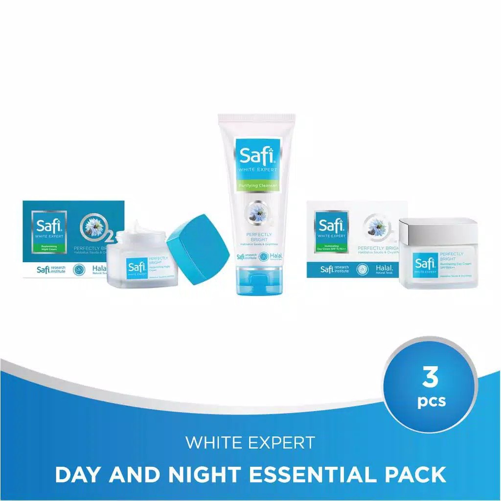Jual Safi Ultimate Bright Day and Night Esssential Pack (Cleanser, Day and Night Cream) | Shopee ...