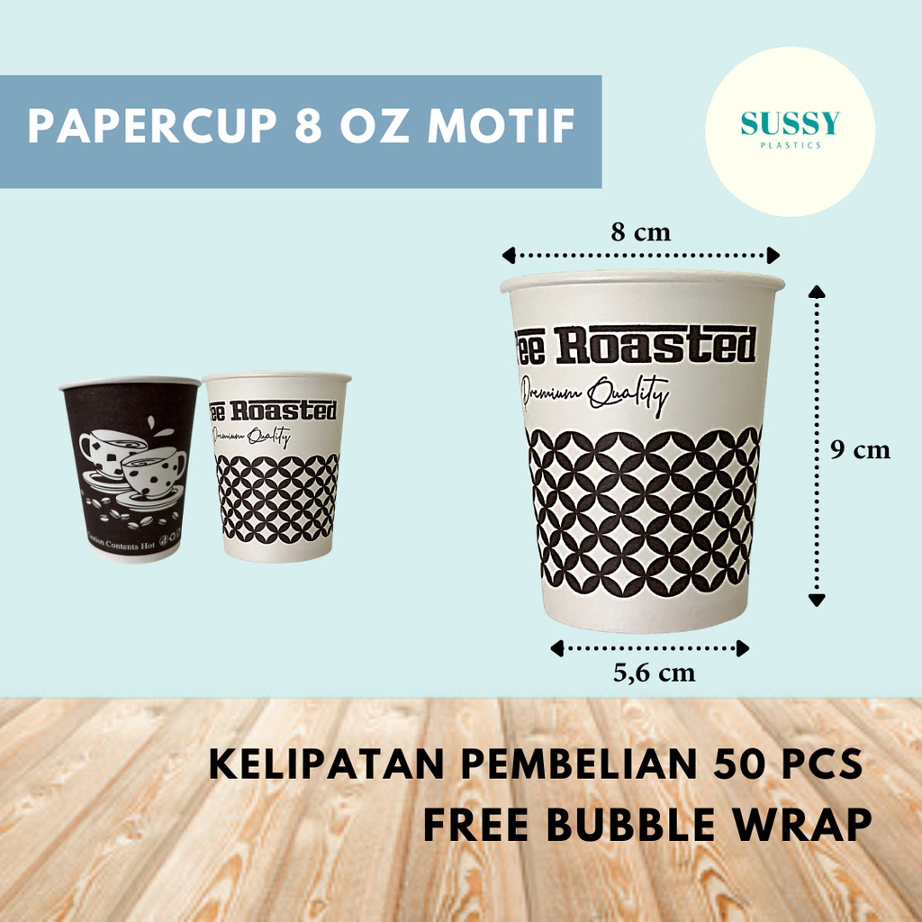 Jual PAPER CUP / CUP TAHAN PANAS 6,5 OZ 8 OZ GELAS KERTAS UNTUK KOPI TEH TAHAN PANAS | Shopee ...