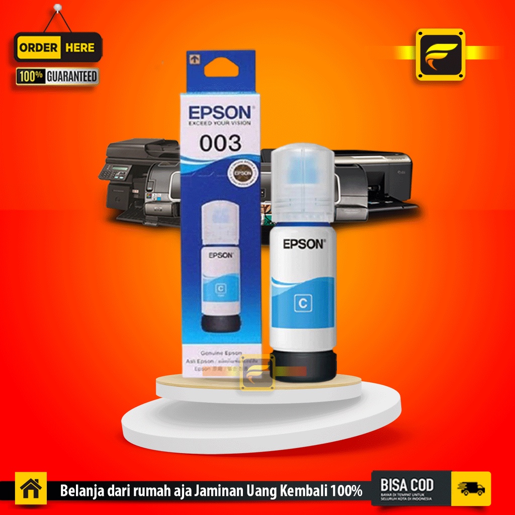 Jual Tinta Epson 003 cyan SERIES L3110 L3150 L3100 L1110 L3101 L5190 ...