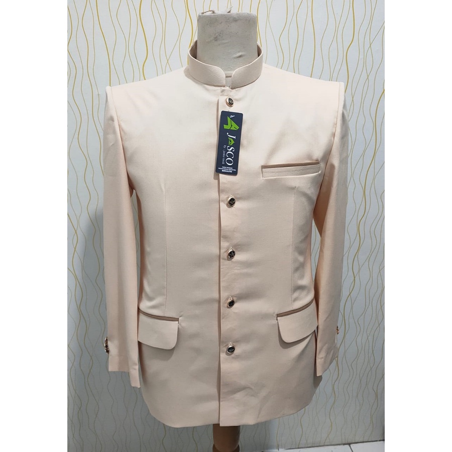 Jual Jasko Polos Krem Wol Novus Jas Koko Pria Lis Saku Depan Brand ...