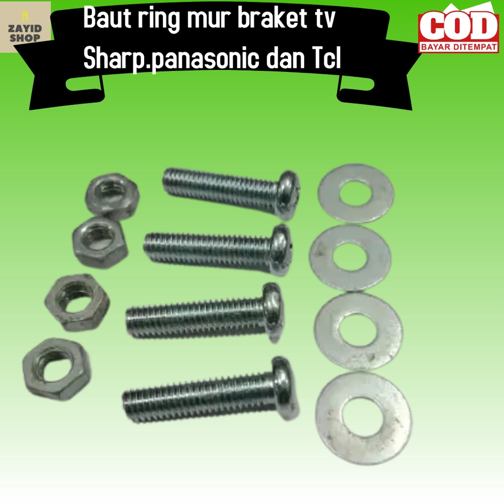 Jual Baut ring mur Bracket ke tv Sharp panasonic tcl LG cocoa tv cina ...