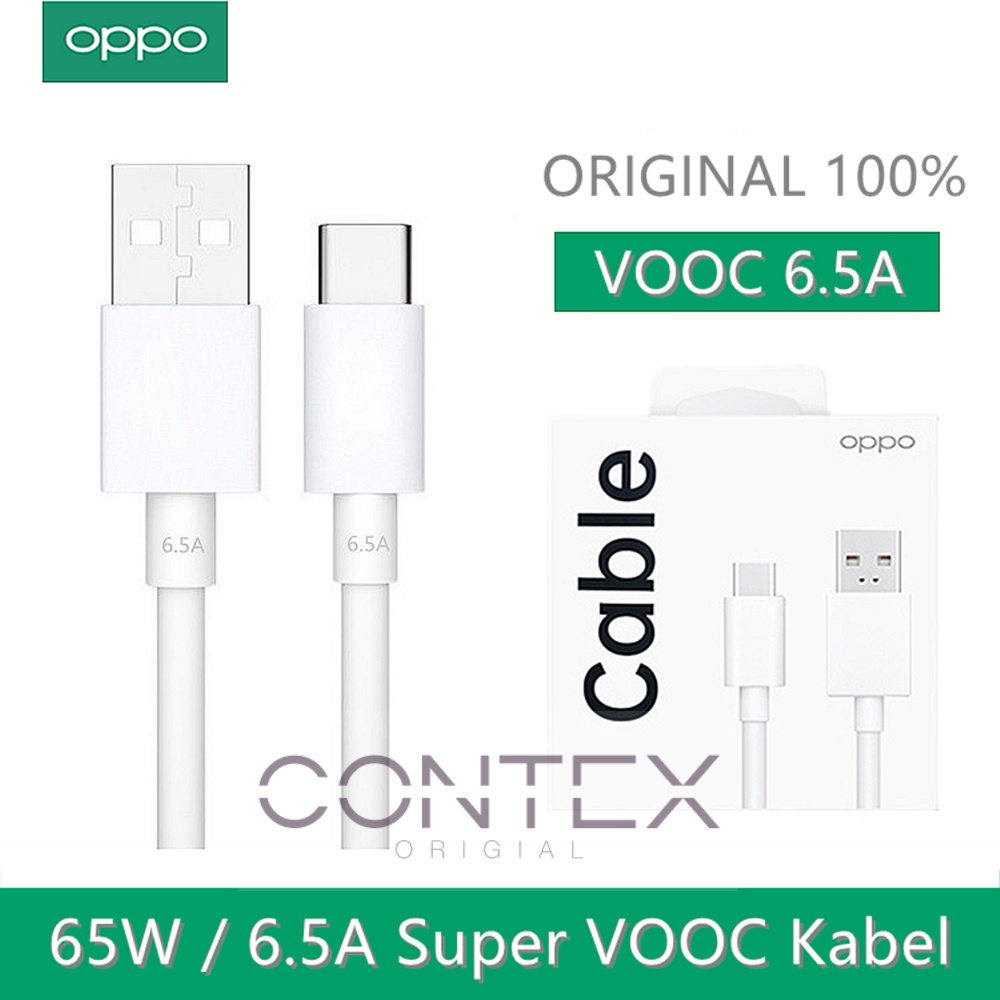 Jual OPPO Realme 6.5A/8A 50/65/80W Super VOOC KABEL DATA TYPE C Original 100% Cable Reno ...