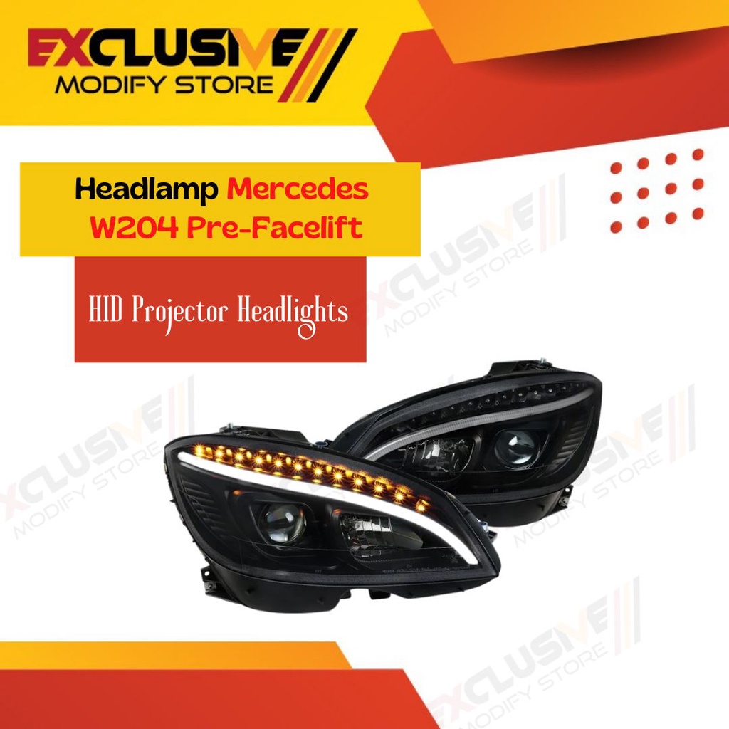 Jual HEADLAMP MERCEDES MERCY W204 (PRE-FACELIFT) C180 C200 C250 C300 ...