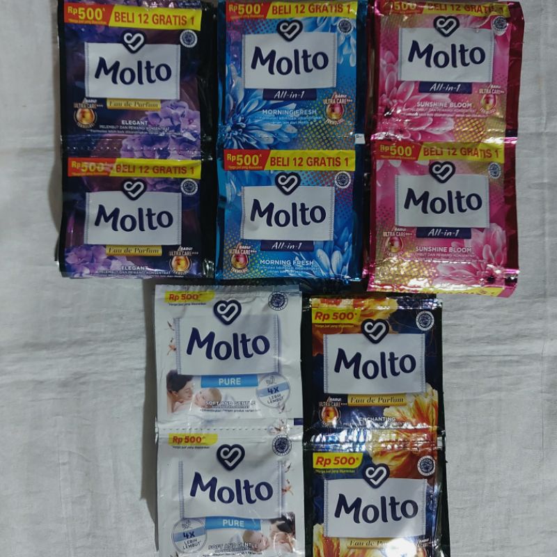 Jual MOLTO PEWANGI RENTENG Rp500 (1 renteng) | Shopee Indonesia