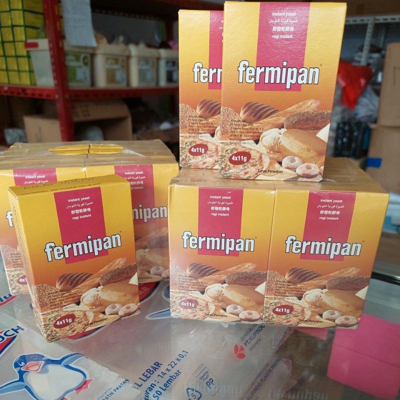 Jual Fermipan Ragi instan, instant yeast, dry yeast sachet, box & pack ...