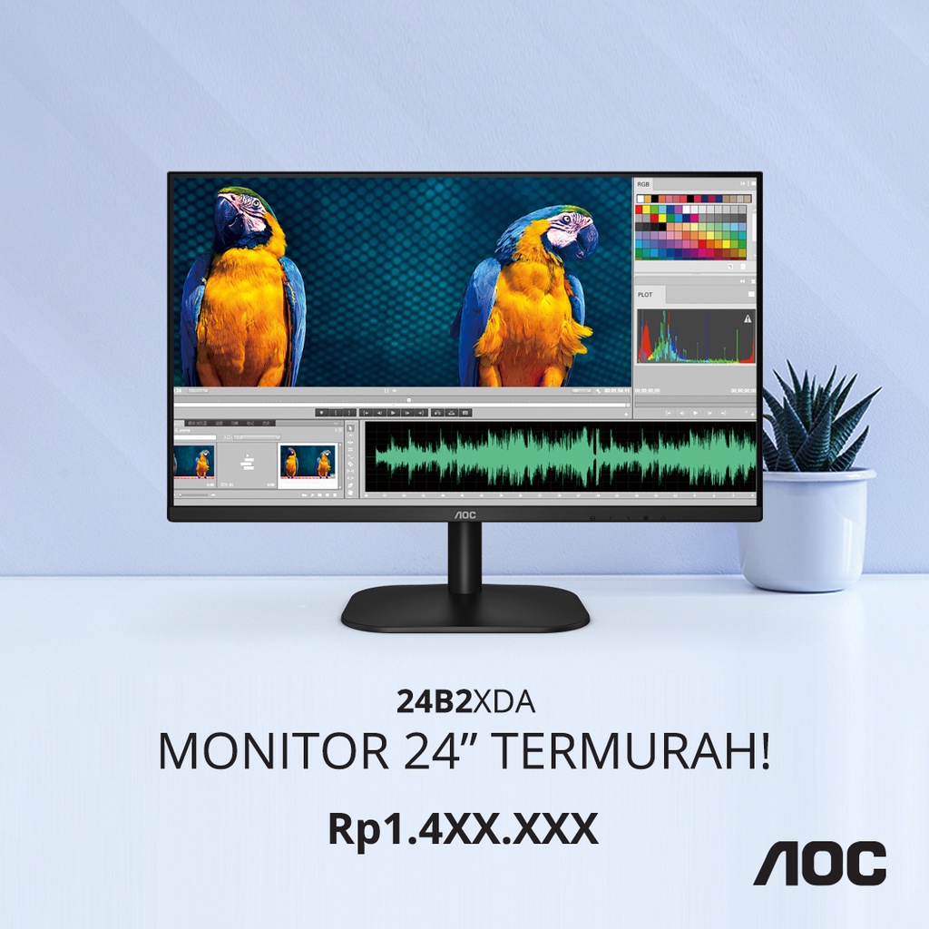 Jual Monitor AOC 24B2XDA 23.8 IPS FHD 75Hz 4ms | Shopee Indonesia