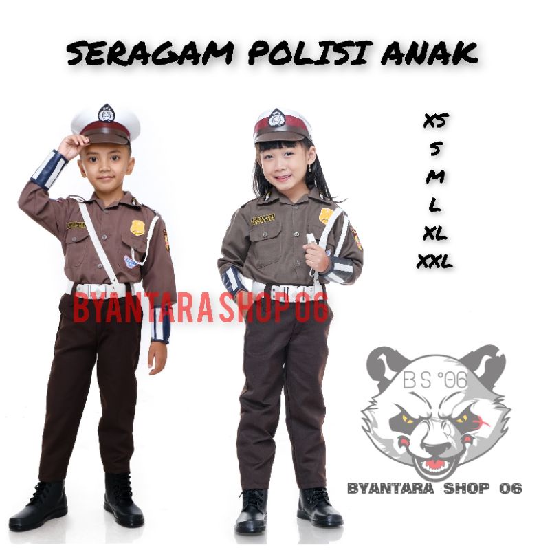 Jual seragam polisi anak / seragam pocil anak / seragam profesi anak ...