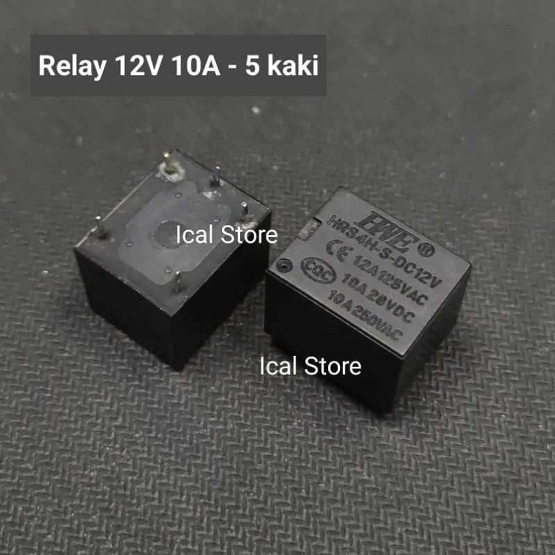 Jual Relay HWE 12V 10A 5 Kaki - 12 volt 10 ampere Original | Shopee Indonesia
