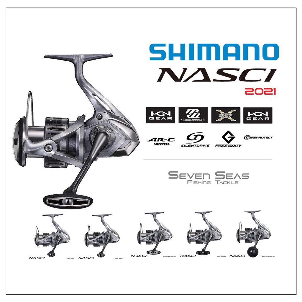 Jual Shimano Nasci 2021 500 1000 2500 C3000 4000 C5000 Spinning Reel | Shopee Indonesia