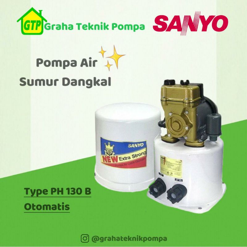 Jual Pompa Air Sumur Dangkal Otomatis Sanyo PH 130B | Shopee Indonesia