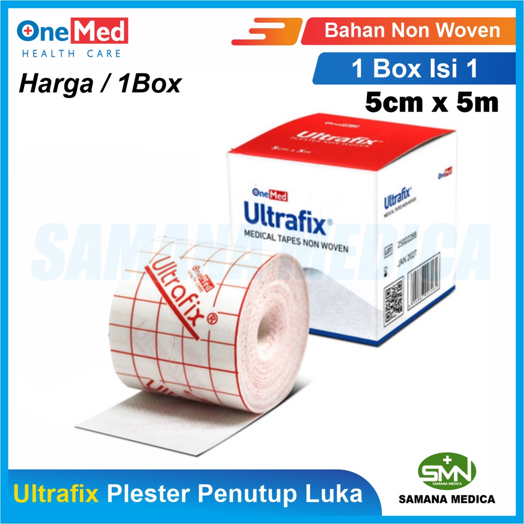 Jual Ultrafix Plester 5x500cm 5cmX5m BOX ONEMED Plester Penutup Luka ...
