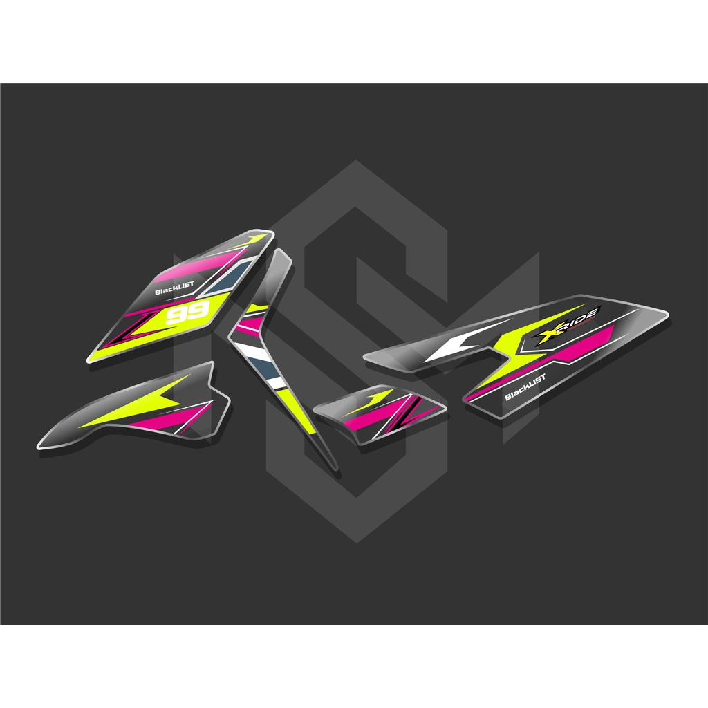 Jual Stiker Striping Decal Transparan Motor XRIDE 125 / X-RIDE NEW ...