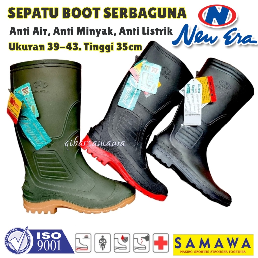 Jual Sepatu Safety BOOT SERBAGUNA New Era Mancing Sawah, Kebun, Kolam ...